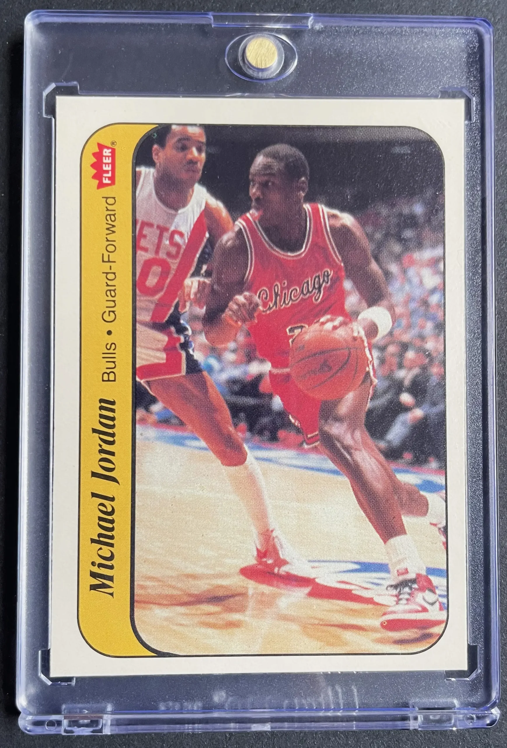 1986 Fleer Sticker Michael Jordan #8, Raw, Ungraded - Triple Double ...